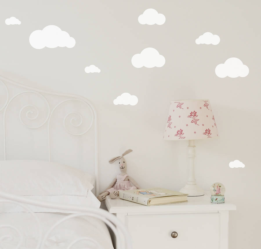 mini cloud wall sticker set by leonora hammond | notonthehighstreet.com