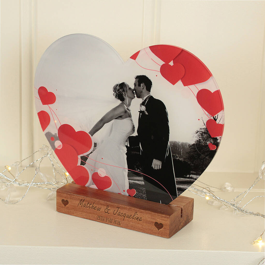 Personalised Love Heart Acrylic Photo Print By Dreams to Reality Design ...