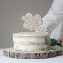 Personalised Traditional Wooden Wedding Cake Topper By Fira Studio ...