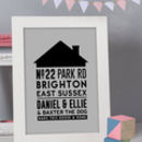 personalised family home typography print by oakdene designs ...