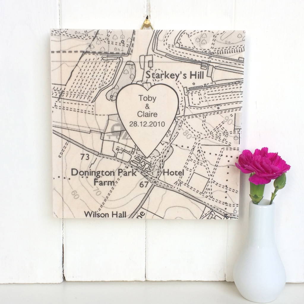 Personalised Wedding venue Location Map Print On Wood By Northern Logic personalised-wedding-venue-location-map-print-on-wood-by-northern-logic