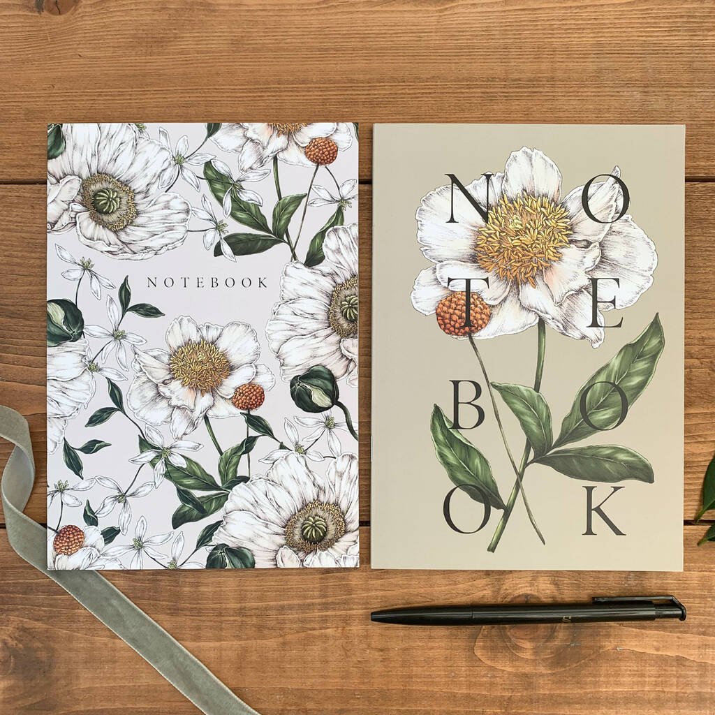 Set Of Two A5 Notebooks, Spring Blossom By Catherine Lewis Design ...