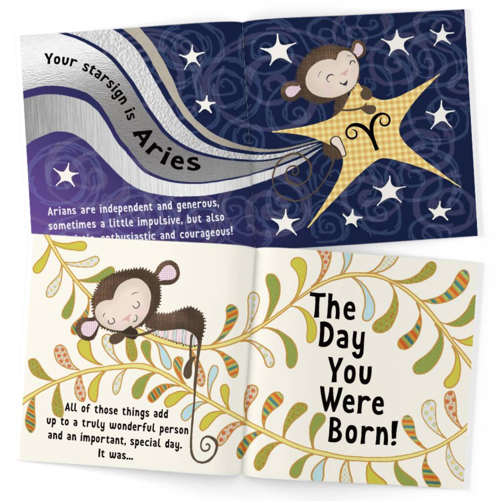  The Day You Were Born Personalised New Baby Book By The Letteroom 