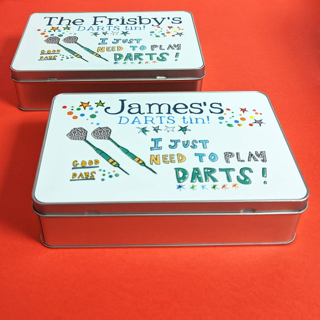 Personalised Darts Tin By Alice Palace | notonthehighstreet.com