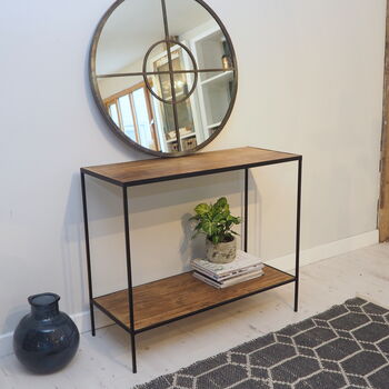 Industrial Console Table With Wood And Metal By Za Za Homes ...