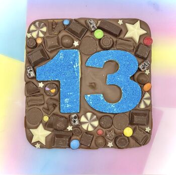 Xl Chocolate Slab With Numbers By Choc Til You Drop ...