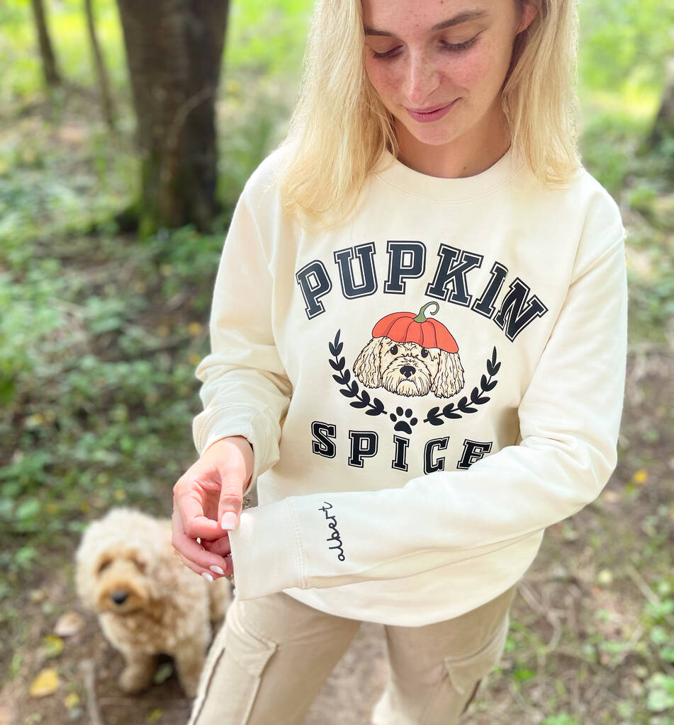 Personalised Pupkin Spice Dog Lover Sweatshirt By Syd&Co