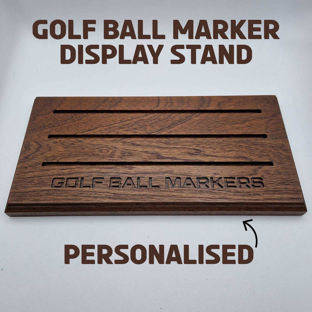 Personalised Golf Ball Marker Display Stand By Ace Customs