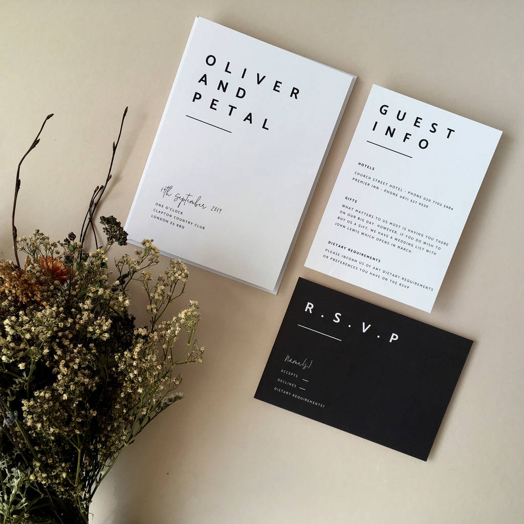 Modern Type Wedding Invitation By PaperGrace