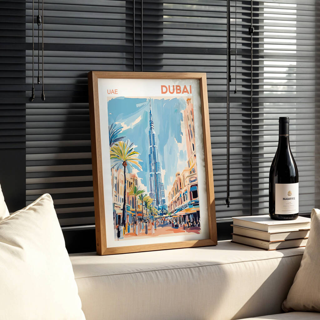 Dubai, United Arab Emirates Poster By Lisa Marie Designs