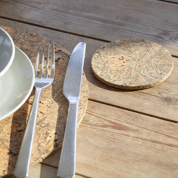Ice Grey Cork Round Table Mats By LIGA | notonthehighstreet.com