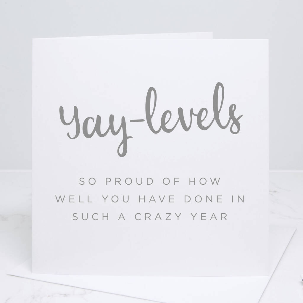'Yay Levels' Lockdown A Level Exam Congratulations Card By Slice of Pie ...