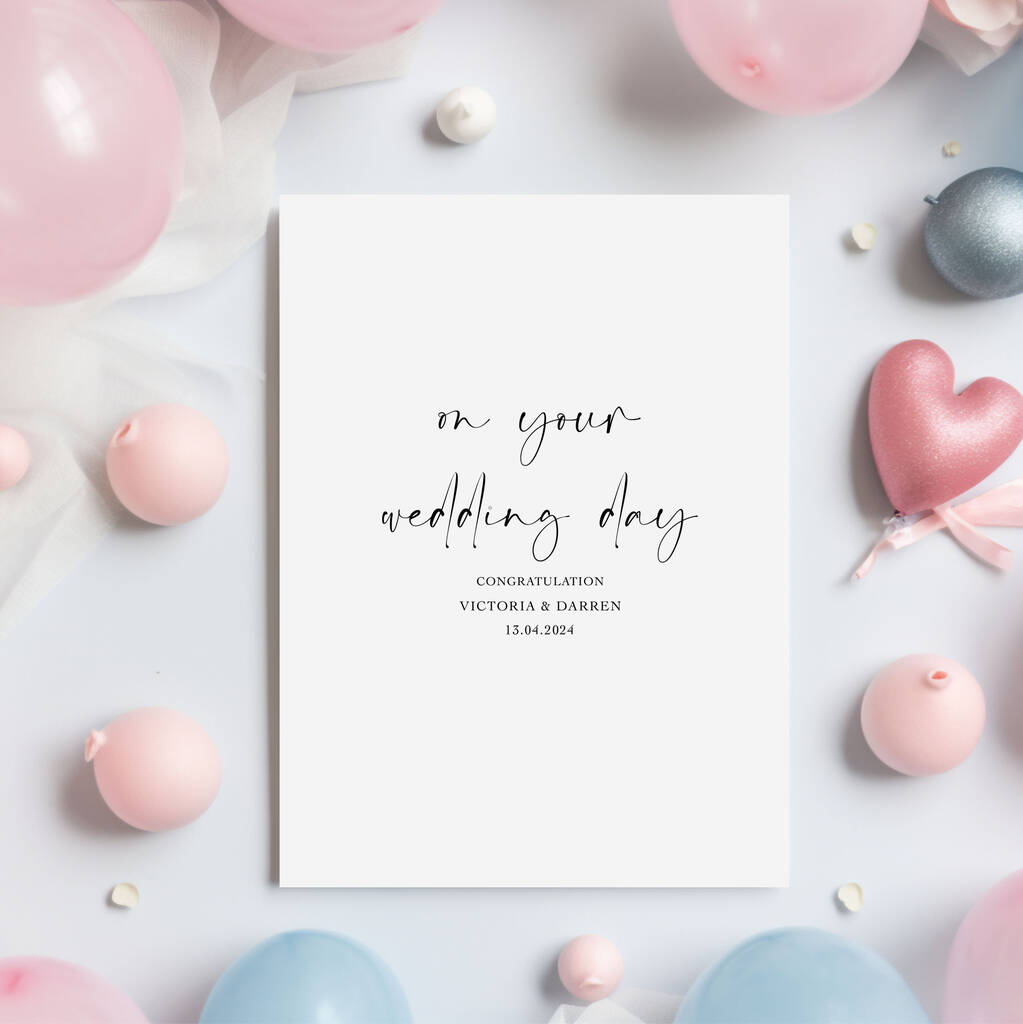 On Your Wedding Day Wedding Card By Gorgeous Creations