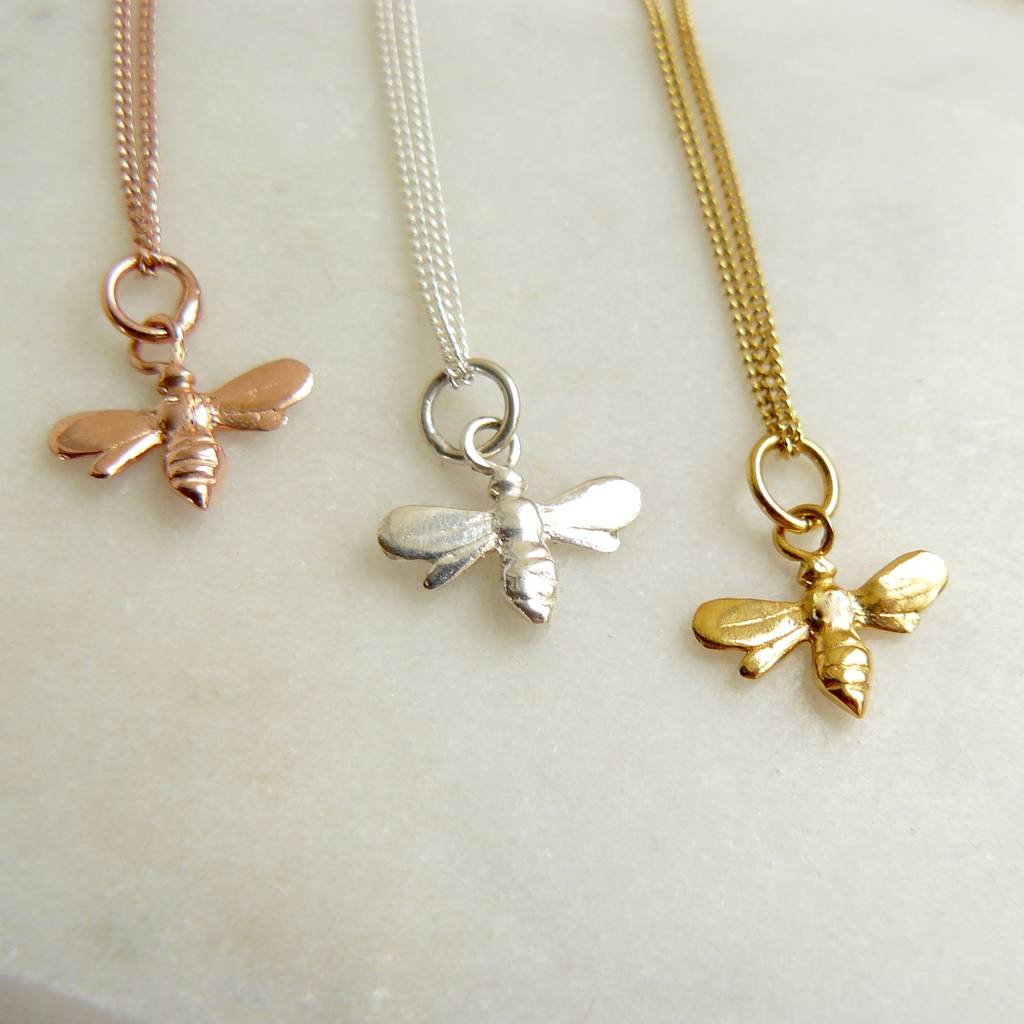 tiny bee necklace by lime tree design | notonthehighstreet.com