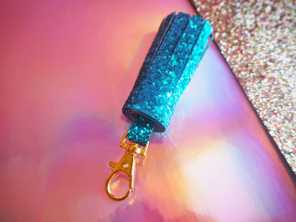 glitter tassel keyring by suki sabur designs | notonthehighstreet.com