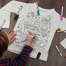 personalised wizard school top with fabric pens by selfie clothing co ...