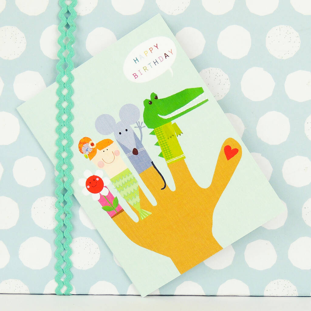 Mini Finger Puppets Birthday Card By Kali Stileman Publishing ...