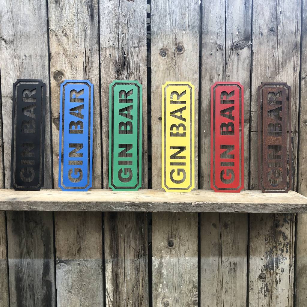 Trendy Metal Gin Signs By RW NORFOLK | notonthehighstreet.com