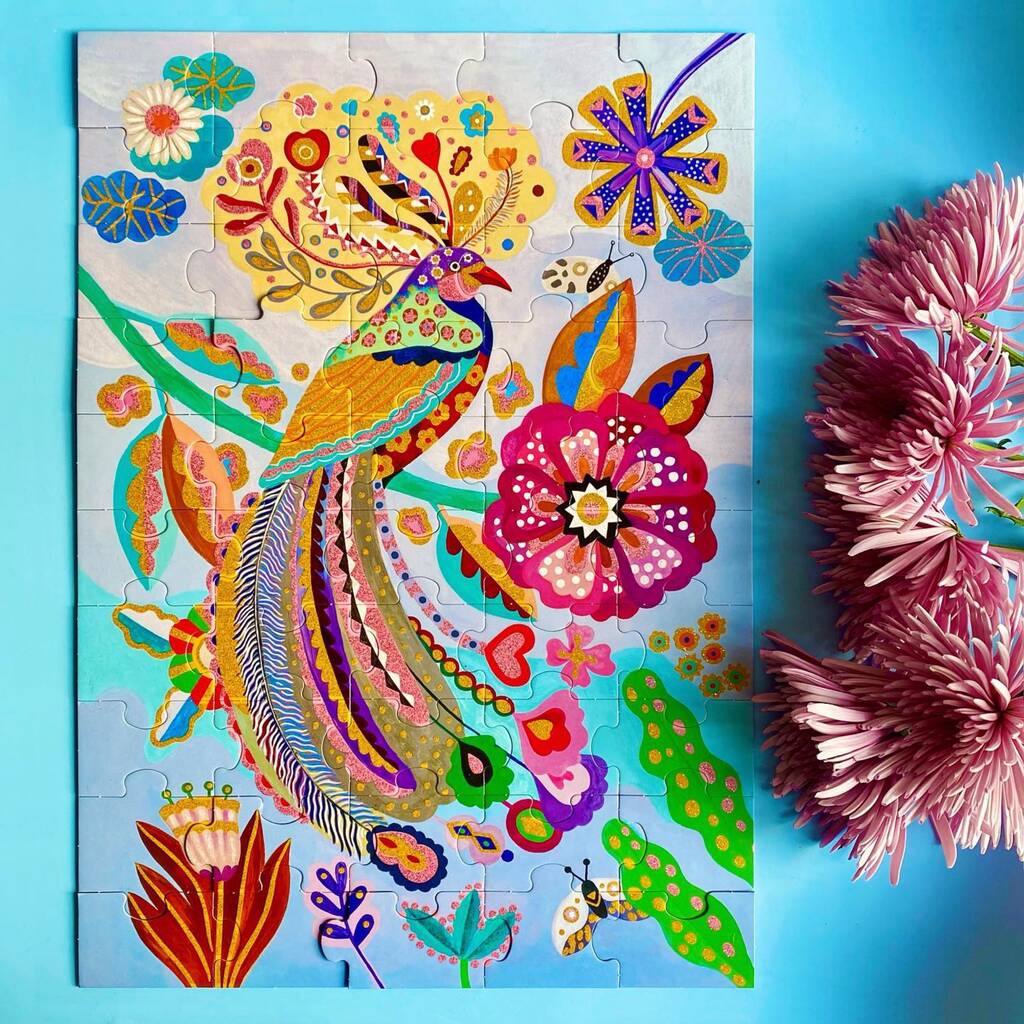 Sparkling Bird Glitter Jigsaw Puzzle By Crafts4Kids ...