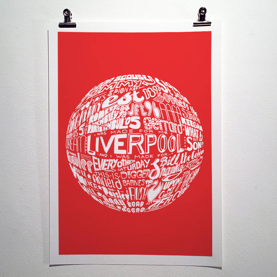 liverpool football club typography print by sketchbook design ...
