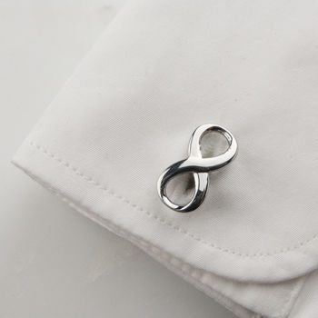 Infinity Cufflinks Silver Stainless Steel By Tales From The Earth ...