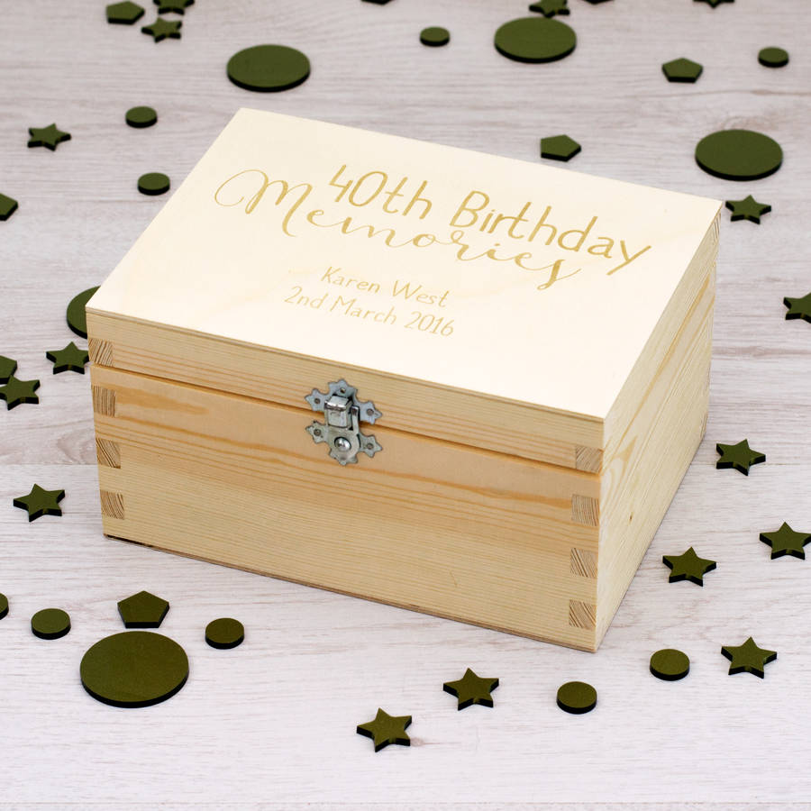 personalised 40th birthday keepsake box by mirrorin ...