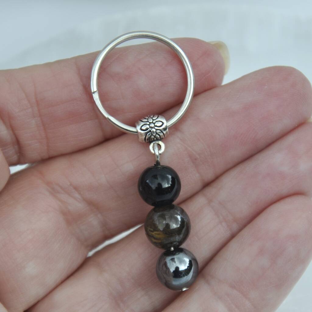 Safe And Protected Crystal Gemstone Key Ring Gift By Arora London