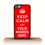 Keep Calm Personalised iPhone Case For All Models By Crank ...