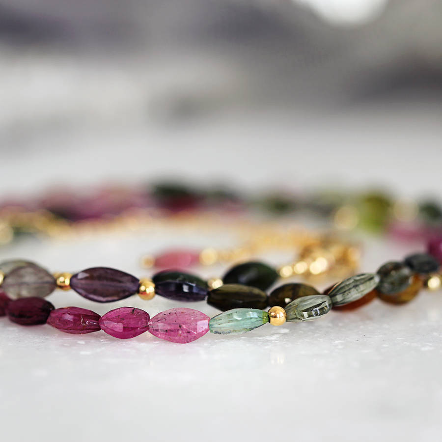 Multi Colour Tourmaline Necklace Reserved By Artique Boutique ...