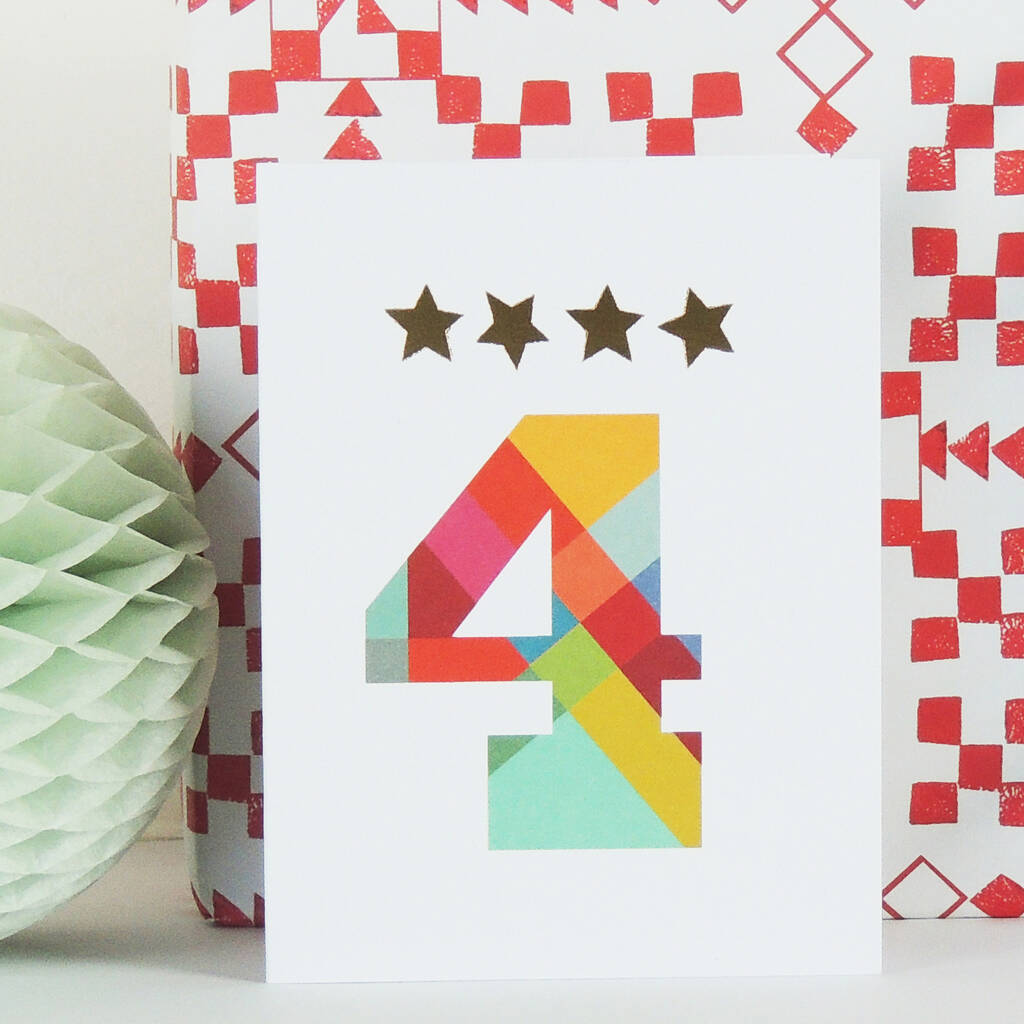 Boy's Fourth Birthday Card Pack By Kali Stileman Publishing ...