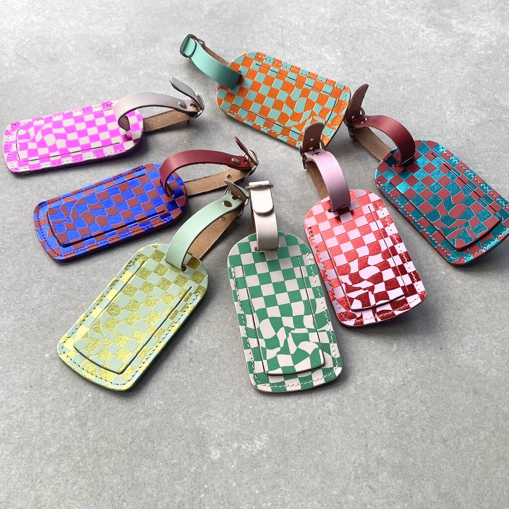 Chequerboard Luggage Label / Gift Tag By Undercover ...