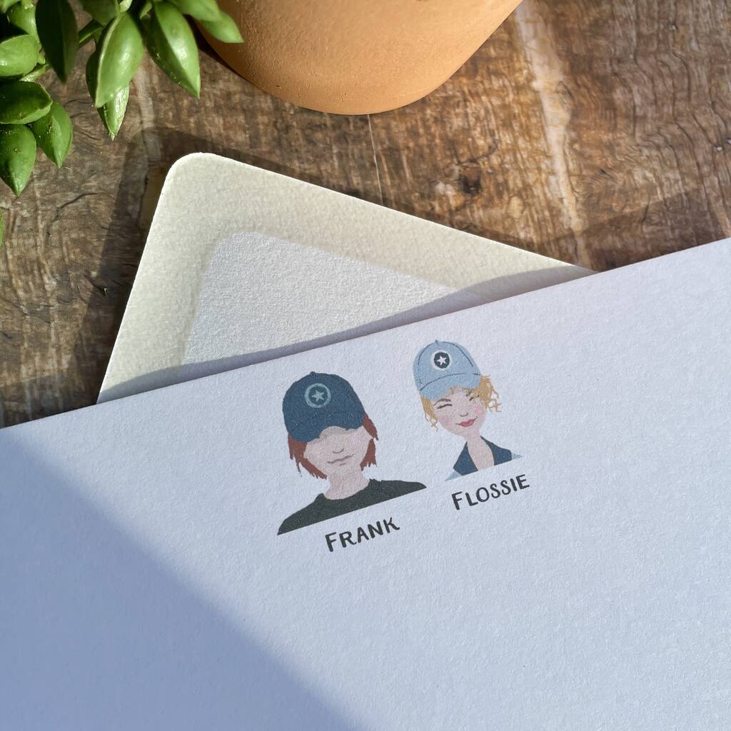 Couples Portrait Note Cards With Envelopes By Lunella ...