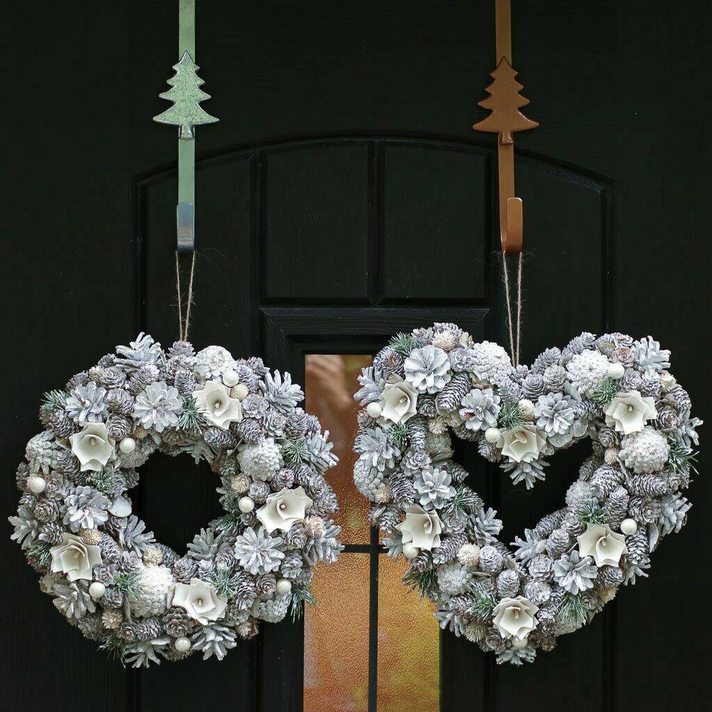 luxury frosted snow drops christmas wreath collection by dibor ...