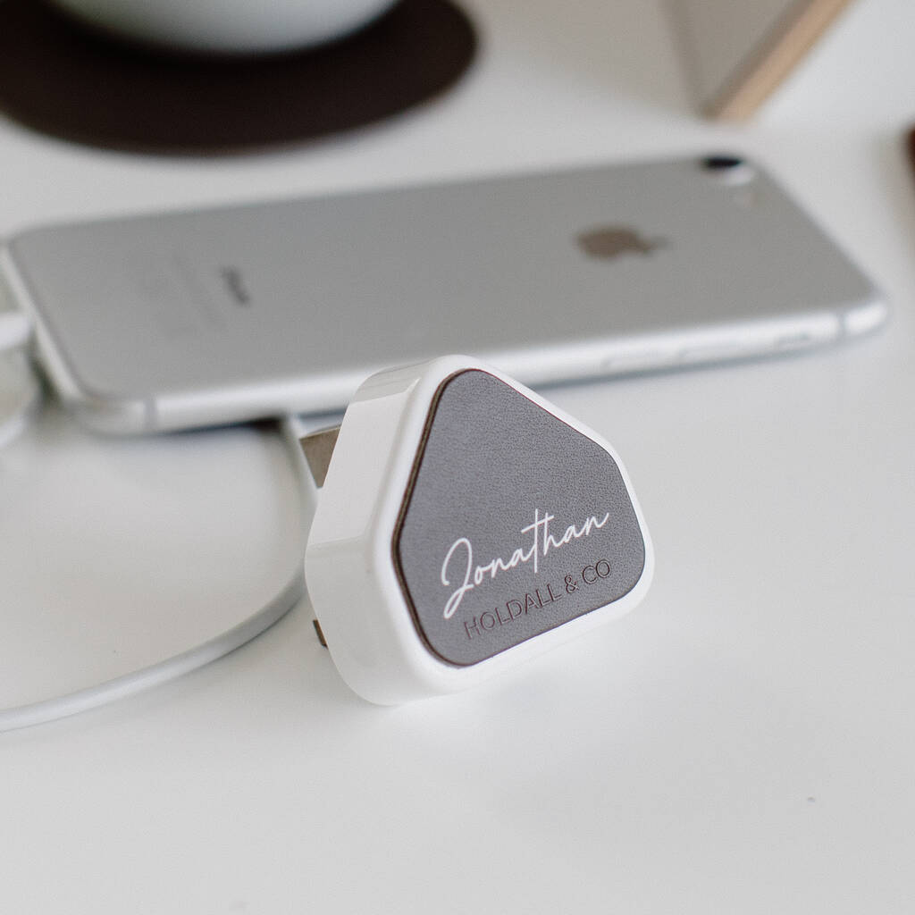 Personalised Leather Charger Patch By Holdall & Co | notonthehighstreet.com