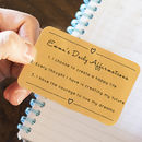 Personalised Daily Affirmations Wallet Keepsake Card By Ellie Ellie ...