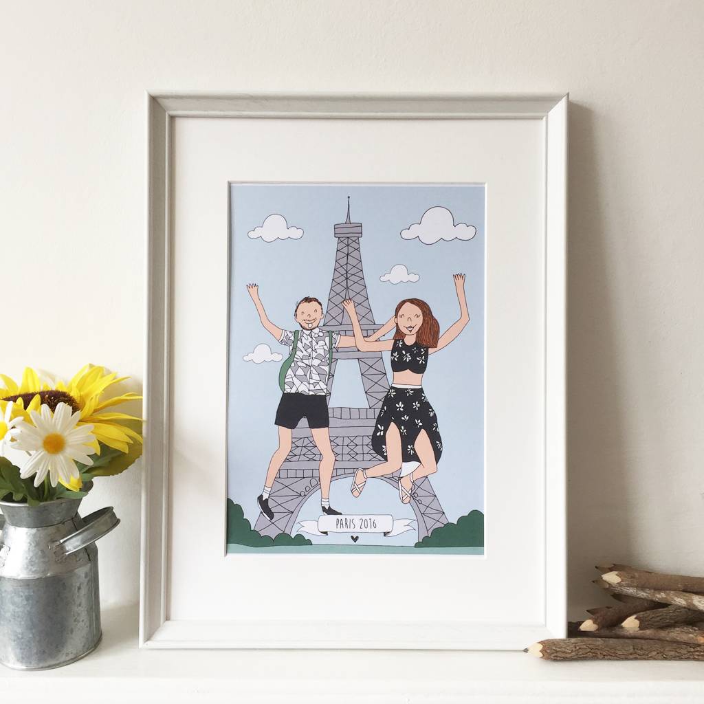 Personalised Couples Illustration Print By Chloe Breeze Illustration 