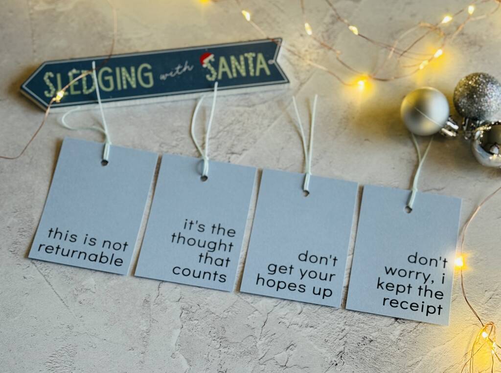 Humorous 'Joke' Gift Tags Set Of Eight By Paper Here Paper There ...