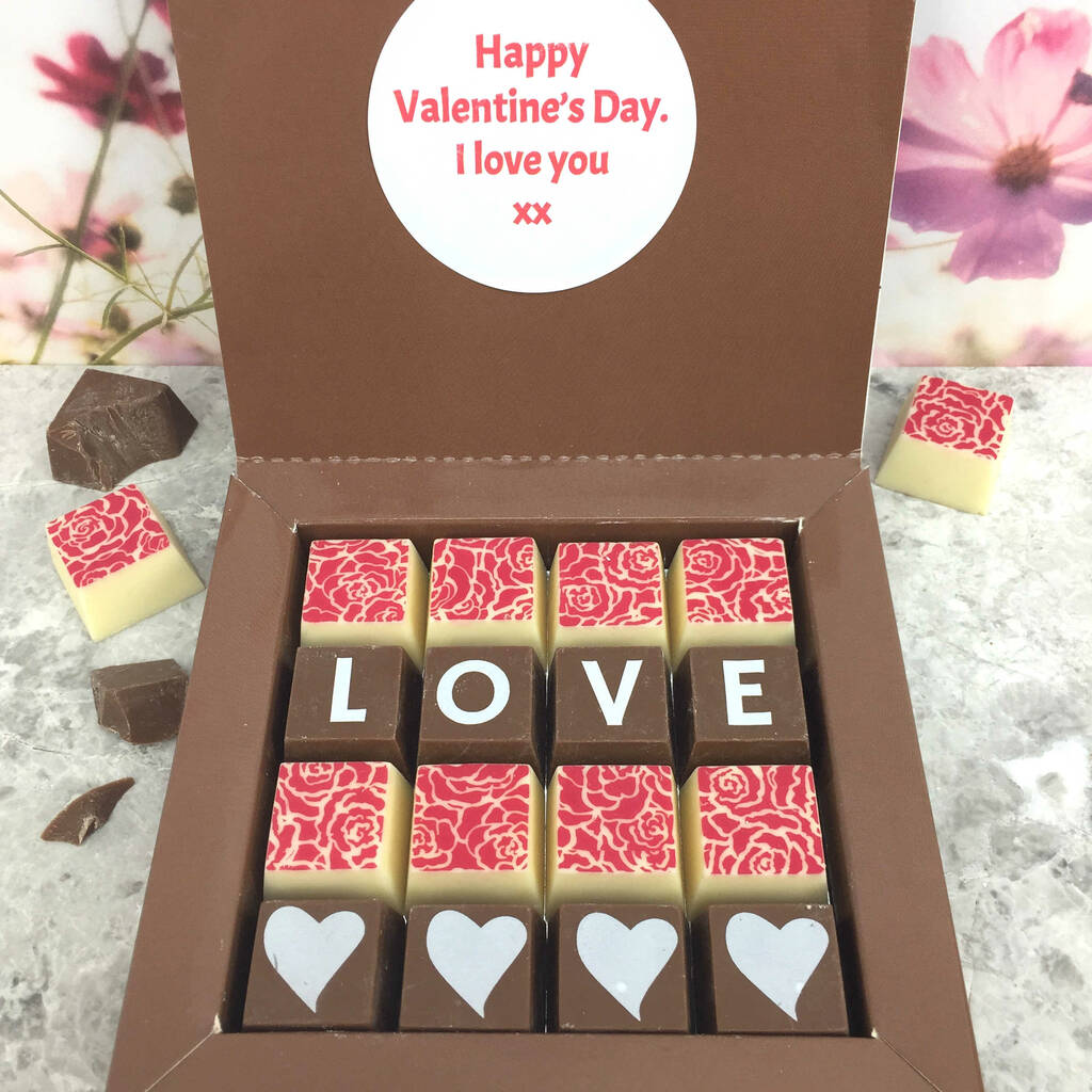 Personalised Message Love And Hearts Chocolates By Cocoapod Chocolates ...