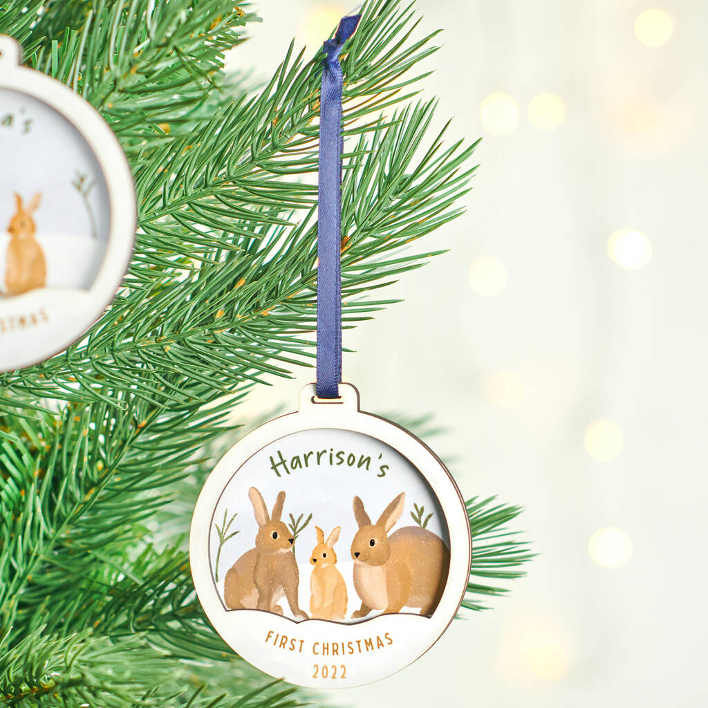 Personalised First Christmas Layered Decoration By Oakdene Designs
