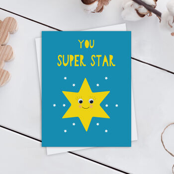 You Super Star Card By Stripey Cats | notonthehighstreet.com