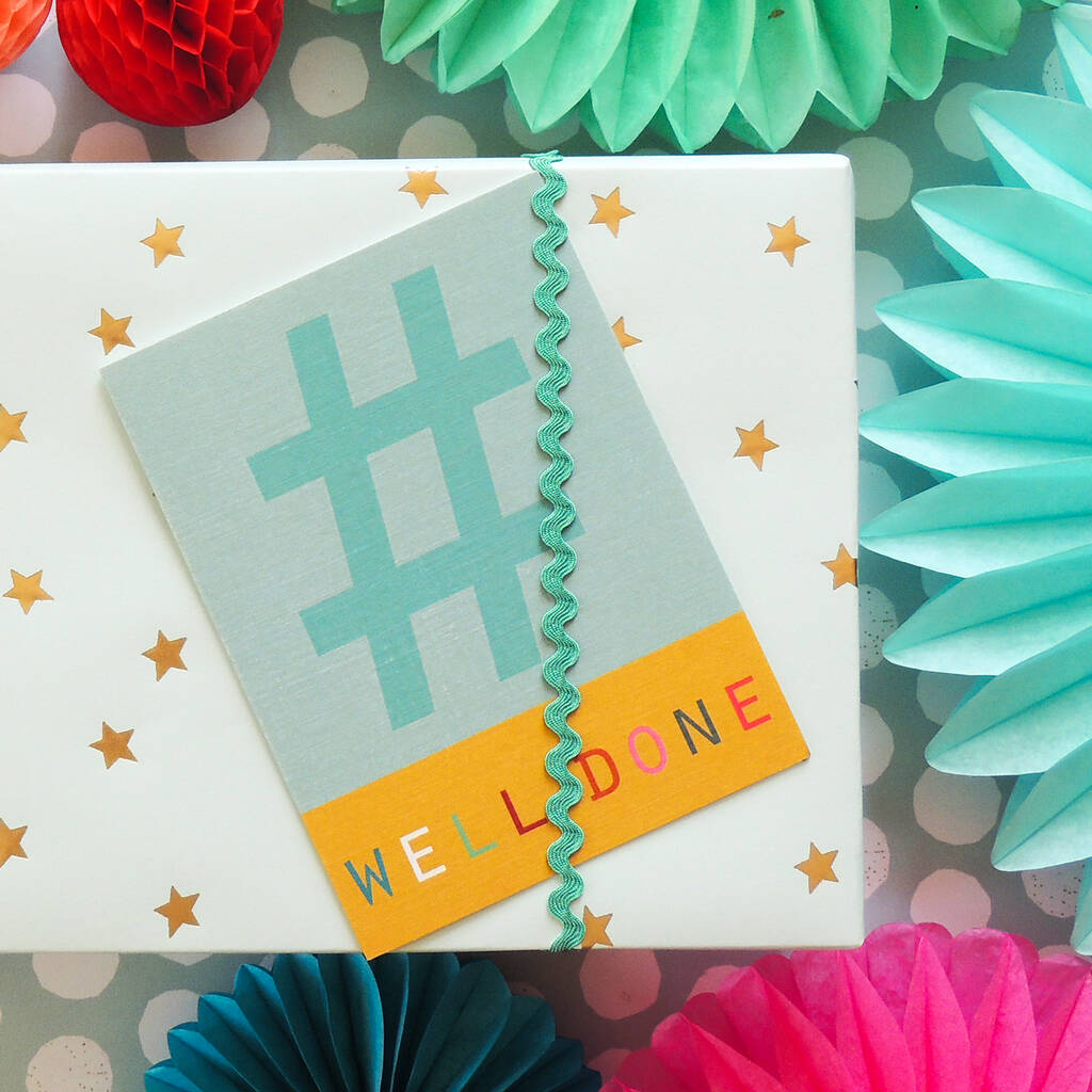 Mini Hashtag Well Done Card By Kali Stileman Publishing ...