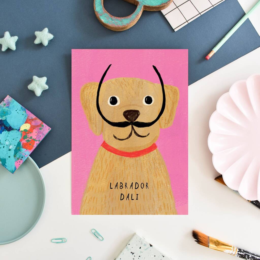 Labrador Dali Dog Print By Niaski | notonthehighstreet.com