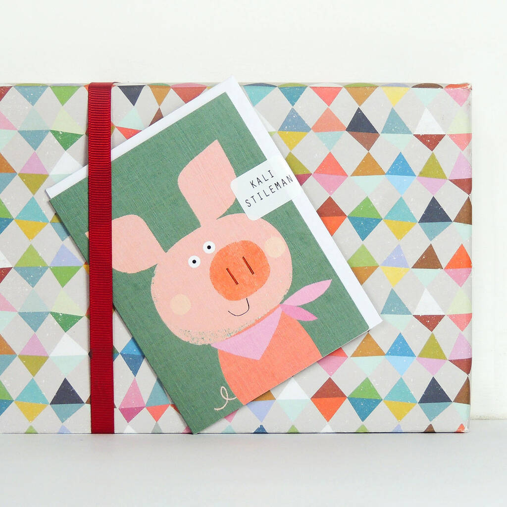 Mini Piglet Card By Kali Stileman Publishing | notonthehighstreet.com