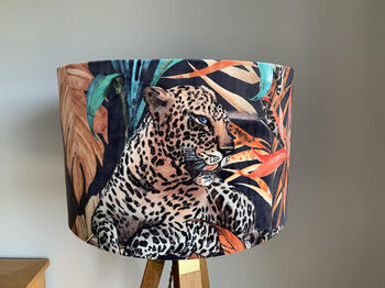 Velvet Leopard Lampshade By The Lampshade Jungle | notonthehighstreet.com