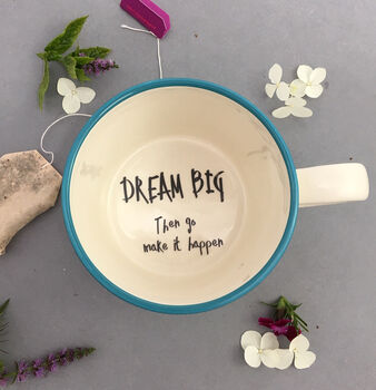 dream big! handmade hidden message mug by gilbert and stone ceramics ...