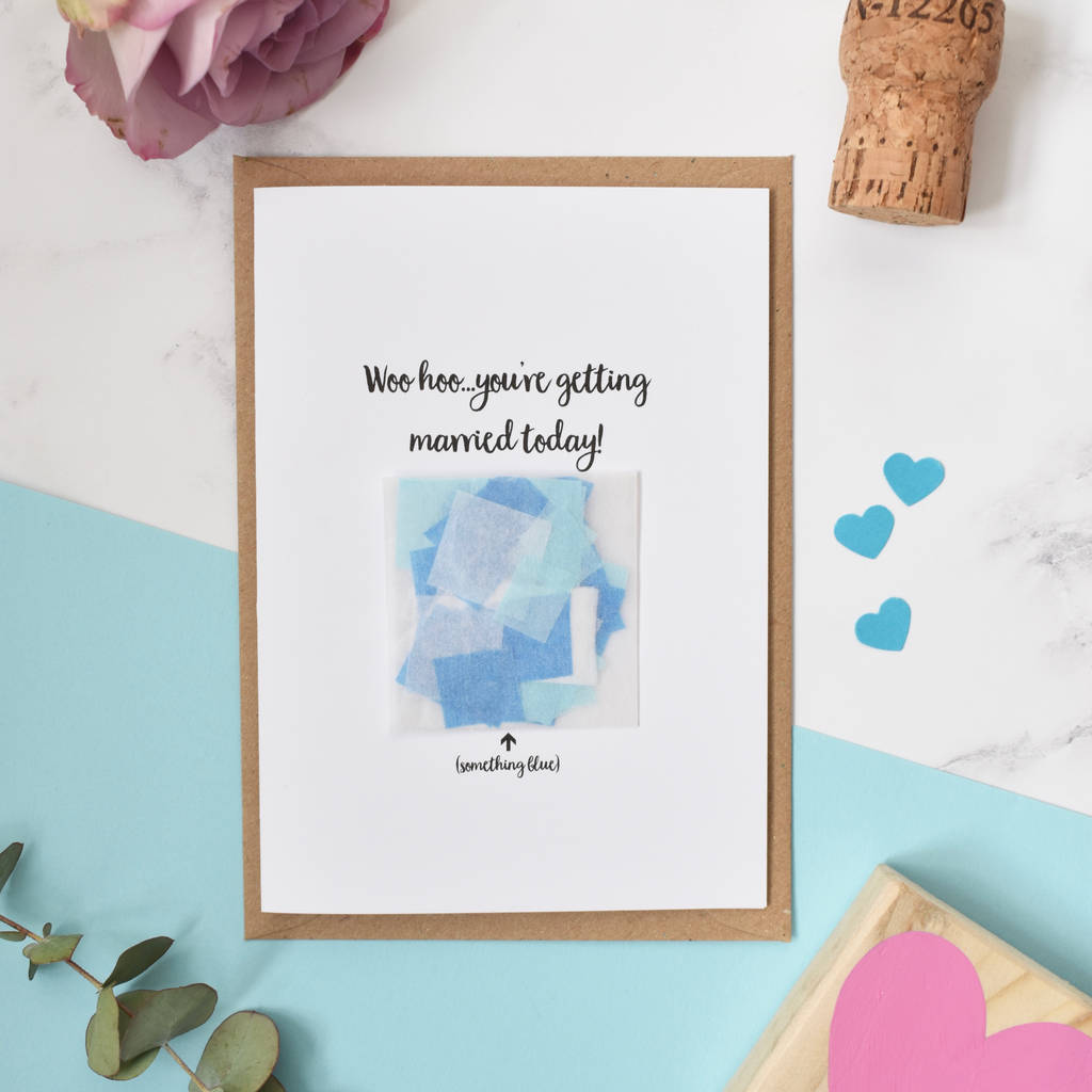 'something Blue' Confetti Card By Pops Of Colour | notonthehighstreet.com