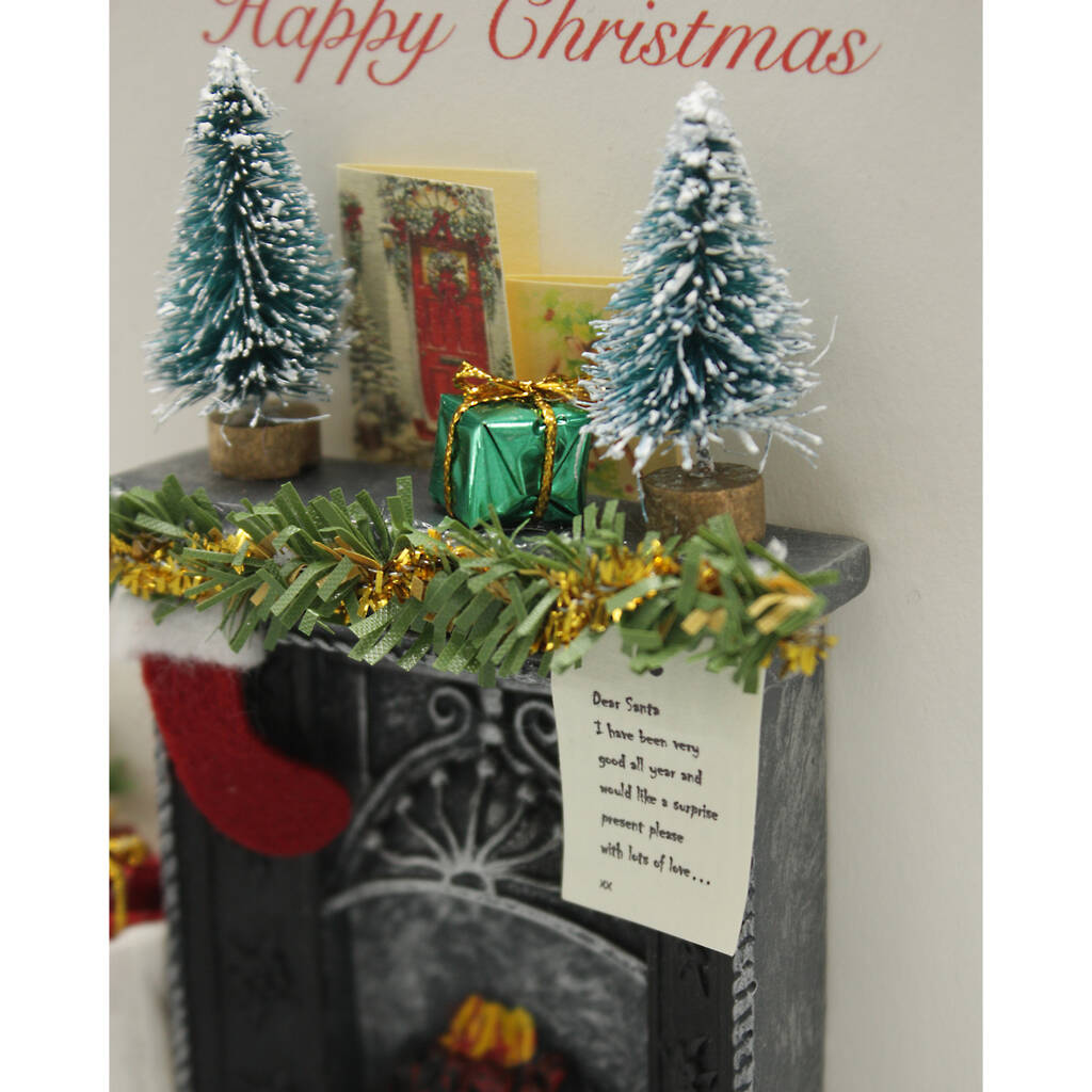 Miniature Fireplace 3 D Christmas Card By Karrie Barron ...