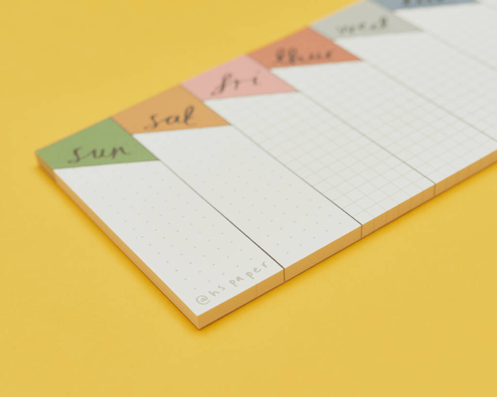 Weekly Planner Recycled Paper, Handdrawn By Heather Scott Design ...