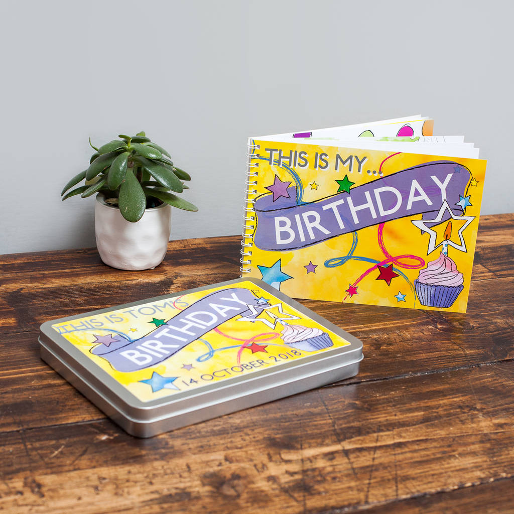 My Birthday Memory Book And Keepsake Tin For Kids By Two Little Boys ...
