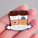 'coffee And A Friend' Enamel Pin Badge By Of Life & Lemons ...
